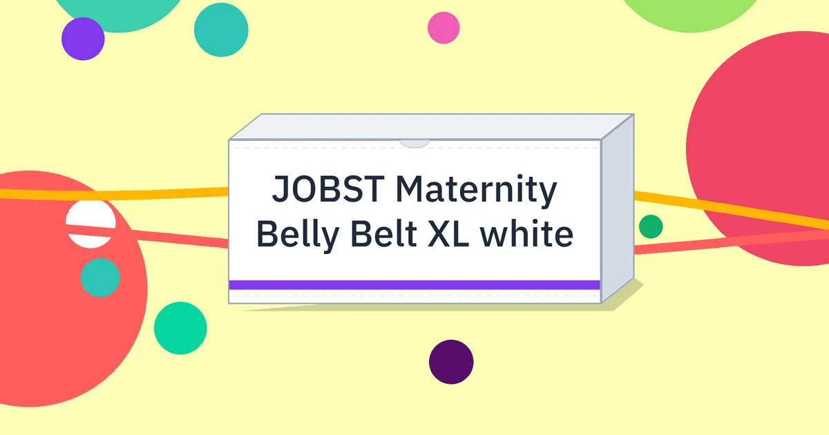 Symbolbild: Packung mit der Aufschrift JOBST Maternity Belly Belt XL white (PZN 18311344) – Verfügbarkeit und Bezug in Apotheken in Frankfurt am Main