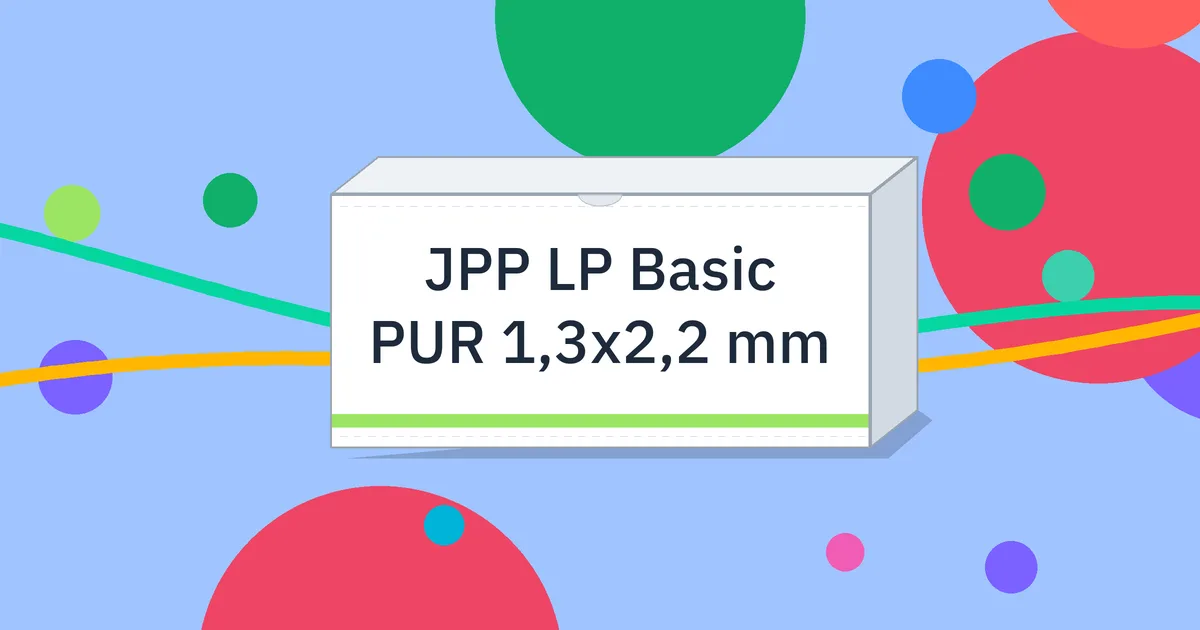Symbolbild: Packung mit der Aufschrift JPP LP Basic PUR 1,3x2,2 mm (PZN 17588612) – Verfügbarkeit und Bezug in Apotheken in Frankfurt am Main