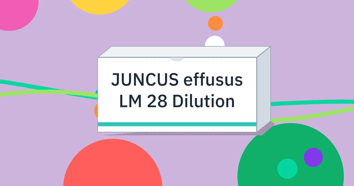 Symbolbild: Packung mit der Aufschrift JUNCUS effusus LM 28 Dilution (PZN 13564365) – Verfügbarkeit und Bezug in Apotheken in Frankfurt am Main