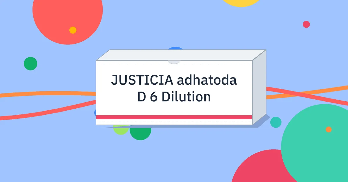 Symbolbild: Packung mit der Aufschrift JUSTICIA adhatoda D 6 Dilution (PZN 07170834) – Verfügbarkeit und Bezug in Apotheken in Frankfurt am Main