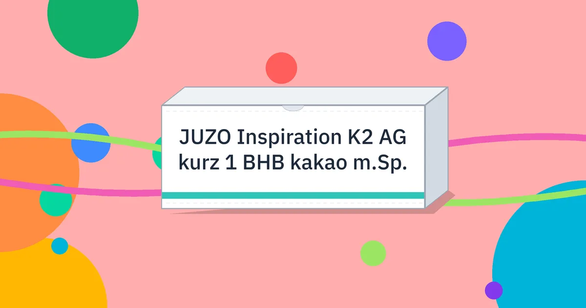 Symbolbild: Packung mit der Aufschrift JUZO Inspiration K2 AG kurz 1 BHB kakao m.Sp. (PZN 14834447) – Verfügbarkeit und Bezug in Apotheken in Frankfurt am Main