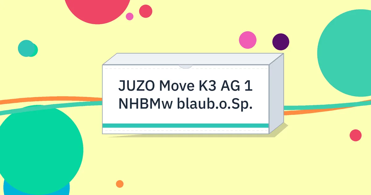 Symbolbild: Packung mit der Aufschrift JUZO Move K3 AG 1 NHBMw blaub.o.Sp. (PZN 18588749) – Verfügbarkeit und Bezug in Apotheken in Frankfurt am Main