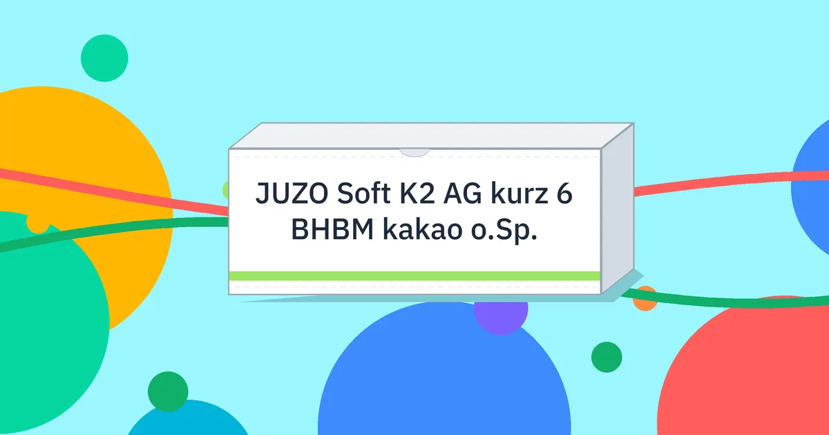 Symbolbild: Packung mit der Aufschrift JUZO Soft K2 AG kurz 6 BHBM kakao o.Sp. (PZN 14861935) – Verfügbarkeit und Bezug in Apotheken in Frankfurt am Main