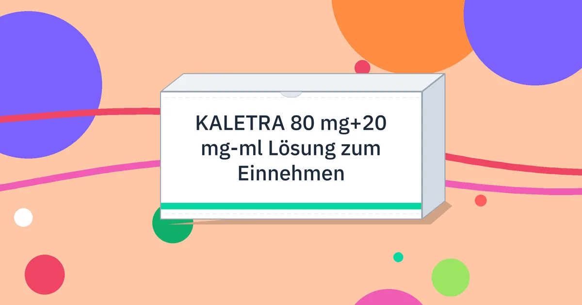 Symbolbild: Packung mit der Aufschrift KALETRA 80 mg+20 mg-ml Lösung zum Einnehmen (PZN 13833440) – Verfügbarkeit und Bezug in Apotheken in Frankfurt am Main