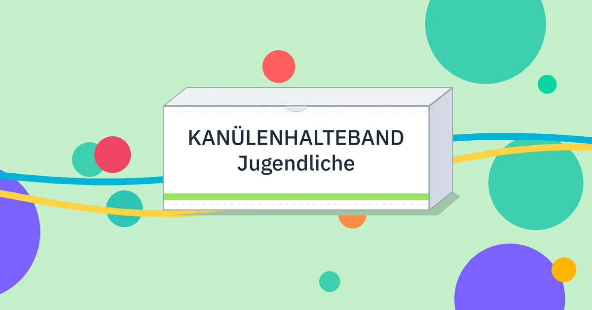 Symbolbild: Packung mit der Aufschrift KANÜLENHALTEBAND Jugendliche (PZN 05393234) – Verfügbarkeit und Bezug in Apotheken in Frankfurt am Main