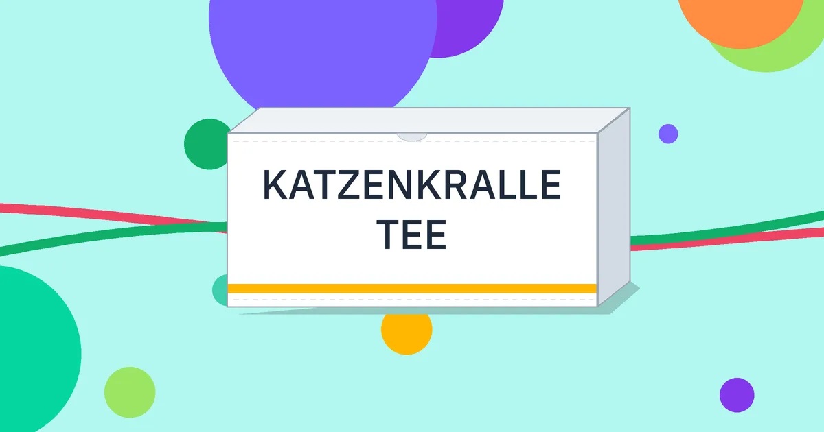 Symbolbild: Packung mit der Aufschrift KATZENKRALLE TEE (PZN 15242542) – Verfügbarkeit und Bezug in Apotheken in Frankfurt am Main