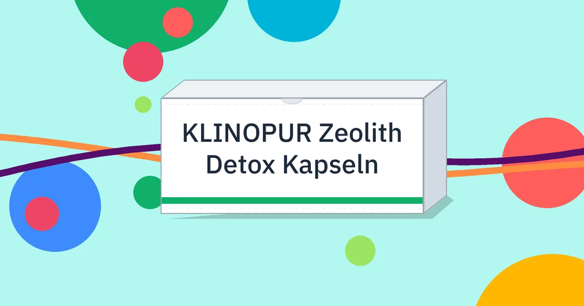 Symbolbild: Packung mit der Aufschrift KLINOPUR Zeolith Detox Kapseln (PZN 19833168) – Verfügbarkeit und Bezug in Apotheken in Frankfurt am Main