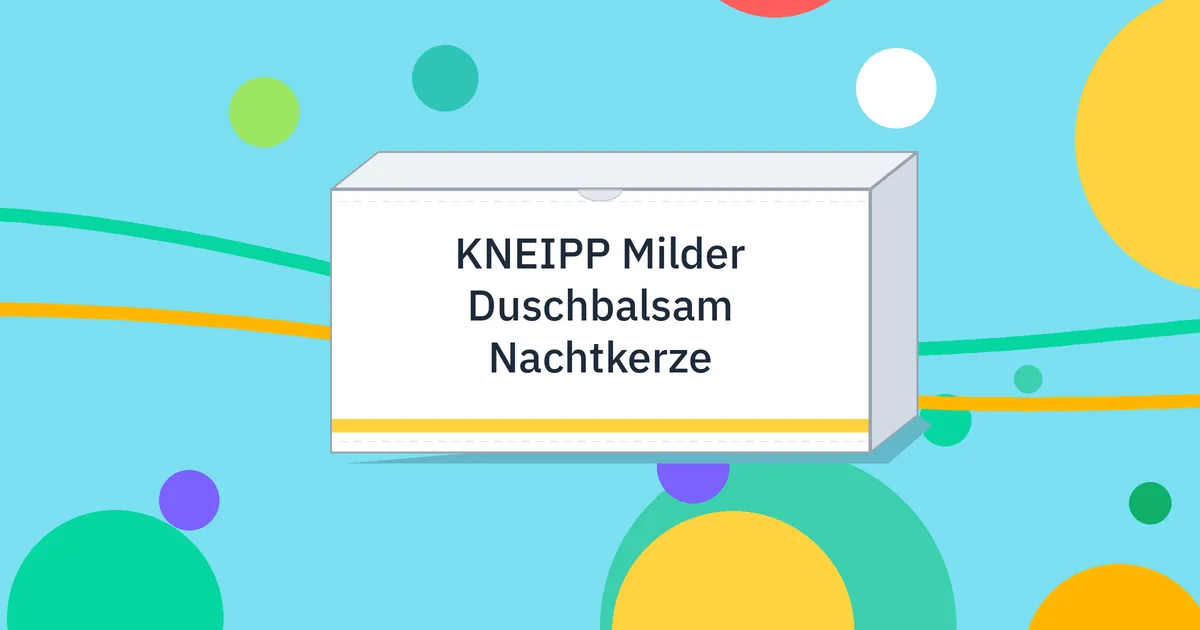 Symbolbild: Packung mit der Aufschrift KNEIPP Milder Duschbalsam Nachtkerze (PZN 17269628) – Verfügbarkeit und Bezug in Apotheken in Frankfurt am Main