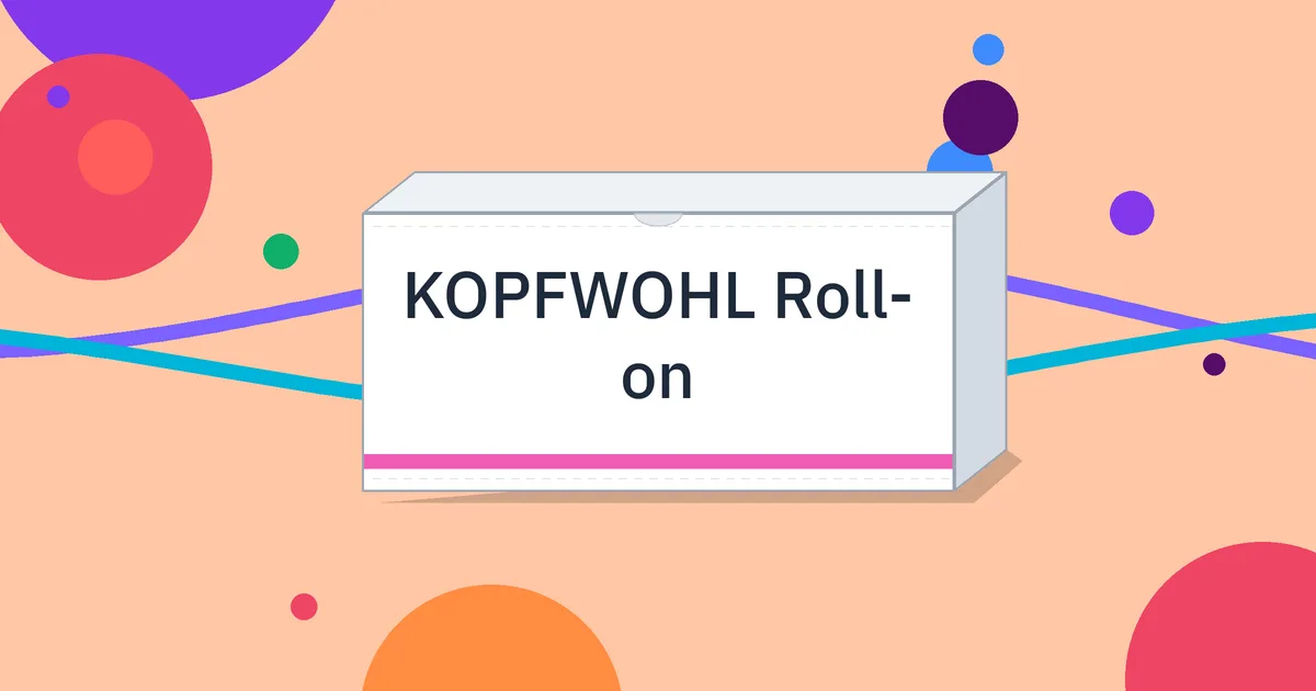 Symbolbild: Packung mit der Aufschrift KOPFWOHL Roll-on (PZN 00457662) – Verfügbarkeit und Bezug in Apotheken in Frankfurt am Main