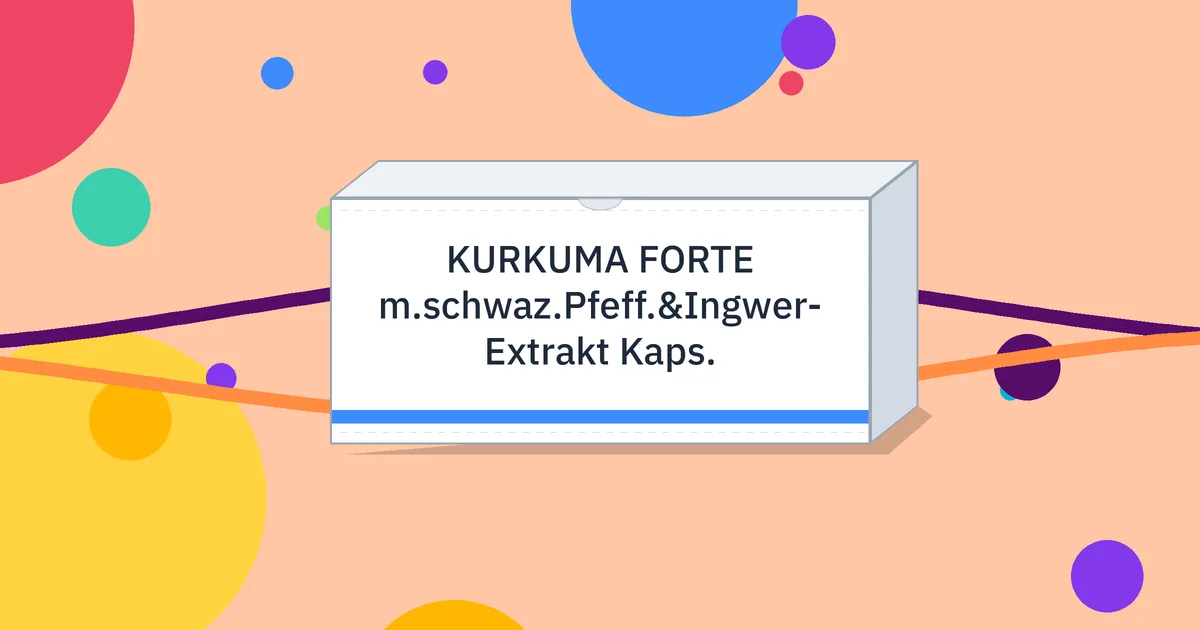 Symbolbild: Packung mit der Aufschrift KURKUMA FORTE m.schwaz.Pfeff.&Ingwer-Extrakt Kaps. (PZN 16679502) – Verfügbarkeit und Bezug in Apotheken in Frankfurt am Main