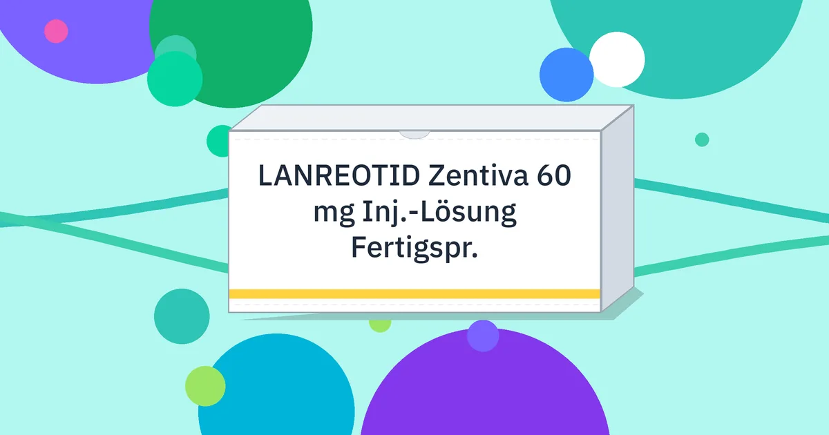 Symbolbild: Packung mit der Aufschrift LANREOTID Zentiva 60 mg Inj.-Lösung Fertigspr. (PZN 18755584) – Verfügbarkeit und Bezug in Apotheken in Frankfurt am Main