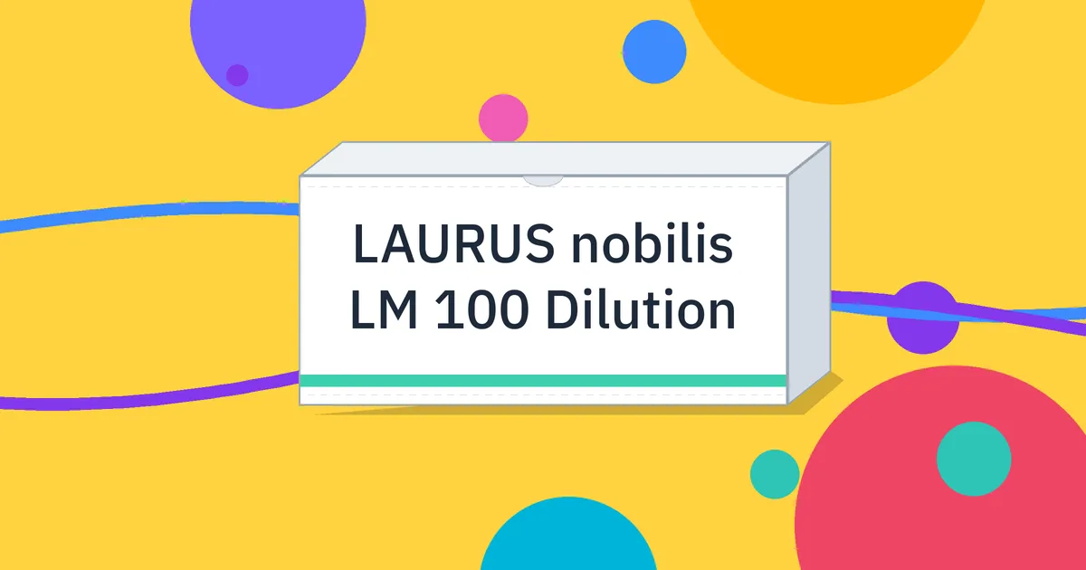 Symbolbild: Packung mit der Aufschrift LAURUS nobilis LM 100 Dilution (PZN 13524816) – Verfügbarkeit und Bezug in Apotheken in Frankfurt am Main