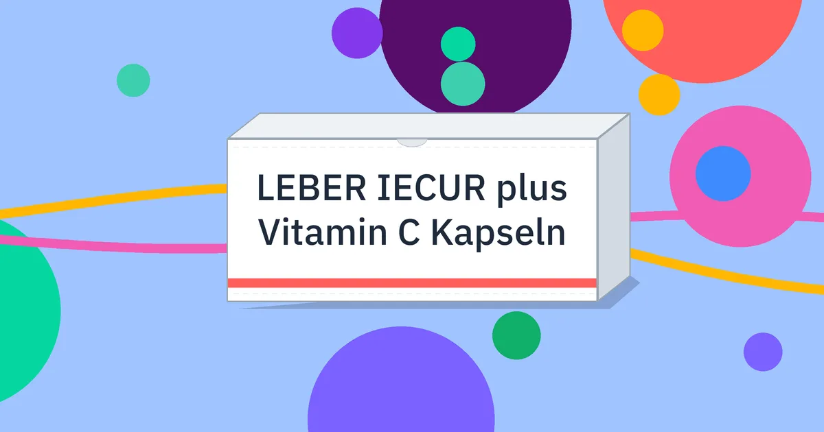 Symbolbild: Packung mit der Aufschrift LEBER IECUR plus Vitamin C Kapseln (PZN 07627363) – Verfügbarkeit und Bezug in Apotheken in Frankfurt am Main