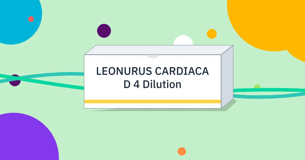 Symbolbild: Packung mit der Aufschrift LEONURUS CARDIACA D 4 Dilution (PZN 07172230) – Verfügbarkeit und Bezug in Apotheken in Frankfurt am Main