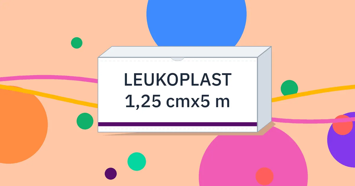 Symbolbild: Packung mit der Aufschrift LEUKOPLAST 1,25 cmx5 m (PZN 19334755) – Verfügbarkeit und Bezug in Apotheken in Frankfurt am Main
