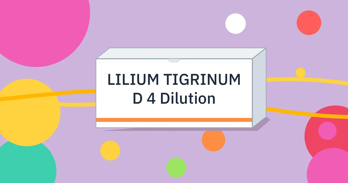 Symbolbild: Packung mit der Aufschrift LILIUM TIGRINUM D 4 Dilution (PZN 02926316) – Verfügbarkeit und Bezug in Apotheken in Frankfurt am Main