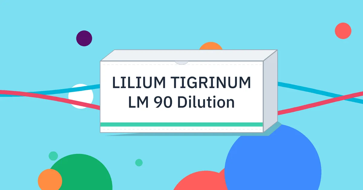 Symbolbild: Packung mit der Aufschrift LILIUM TIGRINUM LM 90 Dilution (PZN 12931376) – Verfügbarkeit und Bezug in Apotheken in Frankfurt am Main