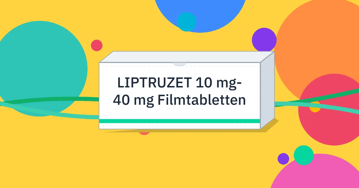 Symbolbild: Packung mit der Aufschrift LIPTRUZET 10 mg-40 mg Filmtabletten (PZN 14403865) – Verfügbarkeit und Bezug in Apotheken in Frankfurt am Main