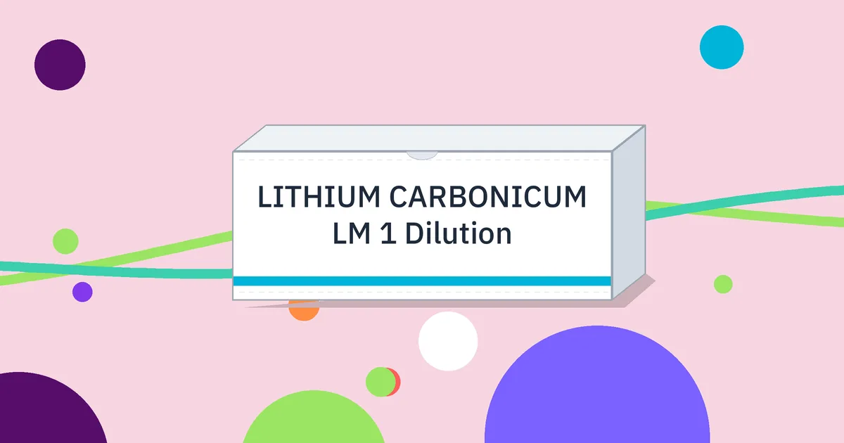 Symbolbild: Packung mit der Aufschrift LITHIUM CARBONICUM LM 1 Dilution (PZN 12931413) – Verfügbarkeit und Bezug in Apotheken in Frankfurt am Main
