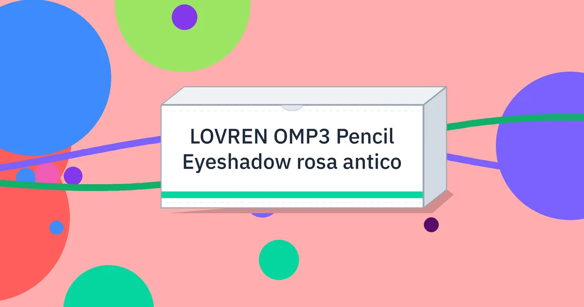 Symbolbild: Packung mit der Aufschrift LOVREN OMP3 Pencil Eyeshadow rosa antico (PZN 20031238) – Verfügbarkeit und Bezug in Apotheken in Frankfurt am Main