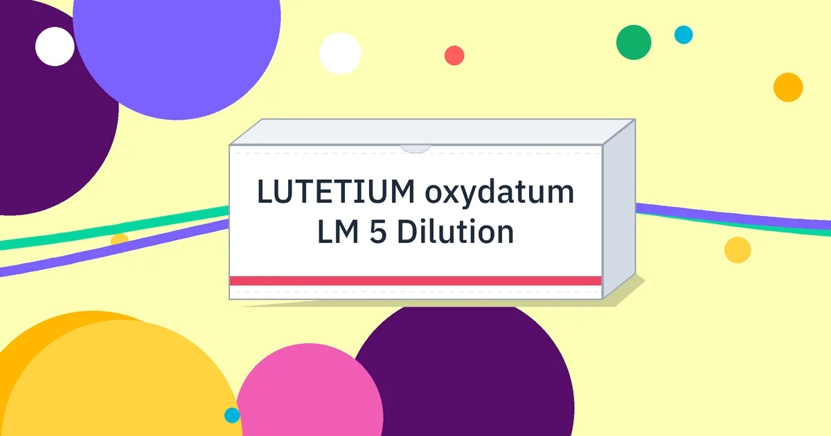 Symbolbild: Packung mit der Aufschrift LUTETIUM oxydatum LM 5 Dilution (PZN 12934736) – Verfügbarkeit und Bezug in Apotheken in Frankfurt am Main