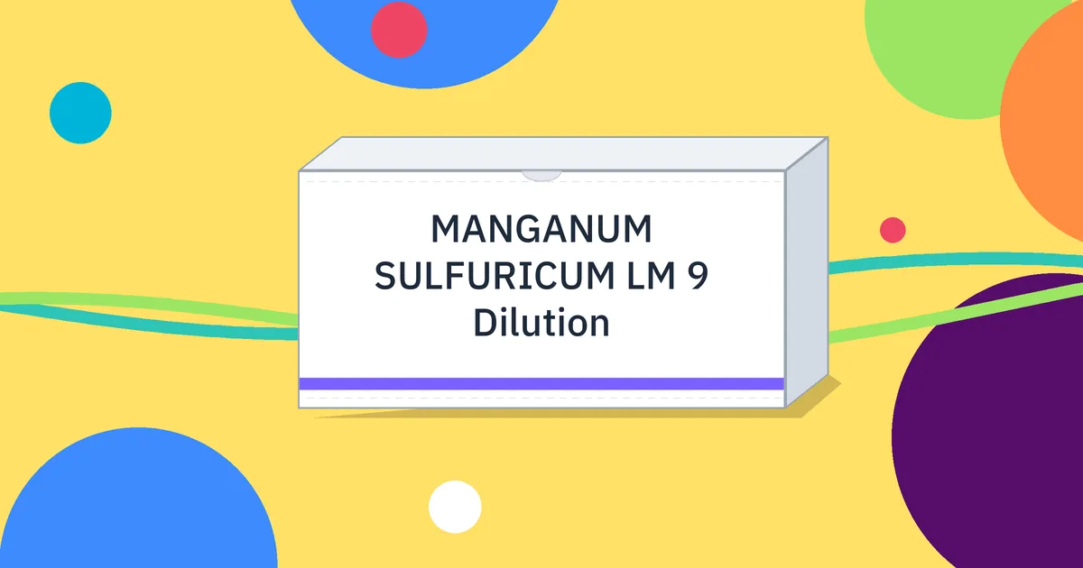 Symbolbild: Packung mit der Aufschrift MANGANUM SULFURICUM LM 9 Dilution (PZN 12945964) – Verfügbarkeit und Bezug in Apotheken in Frankfurt am Main