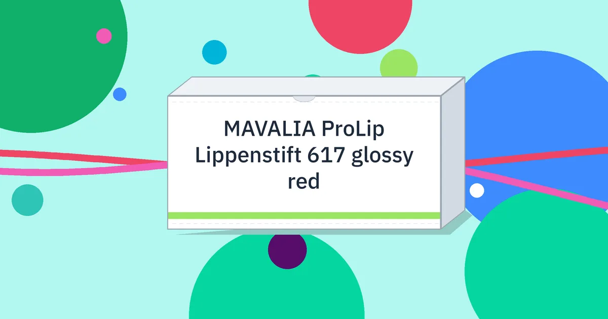 Symbolbild: Packung mit der Aufschrift MAVALIA ProLip Lippenstift 617 glossy red (PZN 11108568) – Verfügbarkeit und Bezug in Apotheken in Frankfurt am Main