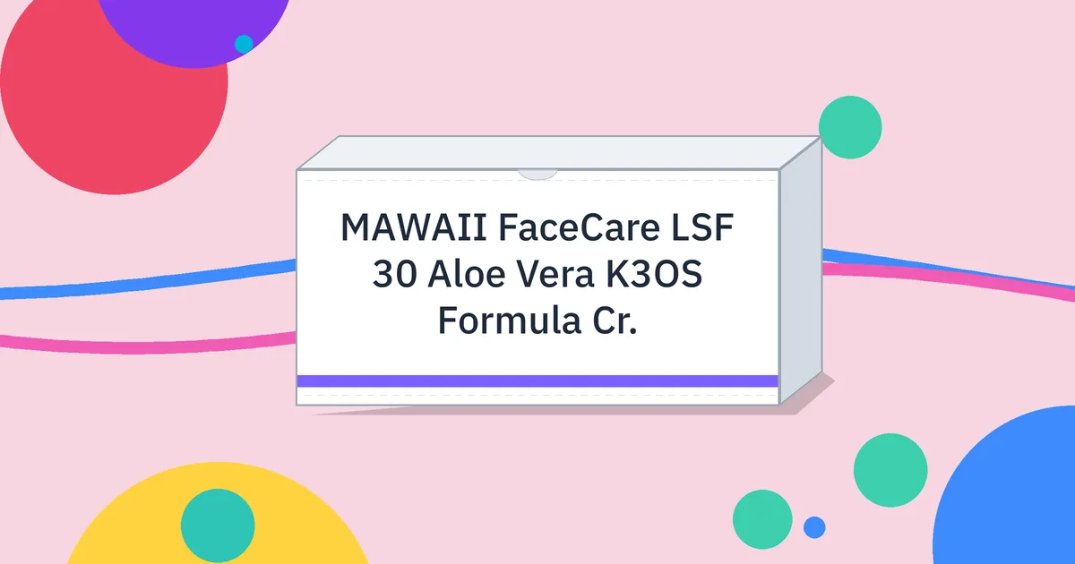 Symbolbild: Packung mit der Aufschrift MAWAII FaceCare LSF 30 Aloe Vera K3OS Formula Cr. (PZN 14317812) – Verfügbarkeit und Bezug in Apotheken in Frankfurt am Main