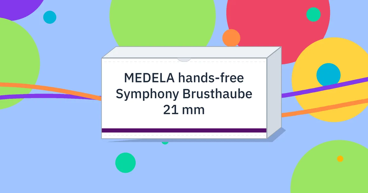 Symbolbild: Packung mit der Aufschrift MEDELA hands-free Symphony Brusthaube 21 mm (PZN 19978978) – Verfügbarkeit und Bezug in Apotheken in Frankfurt am Main