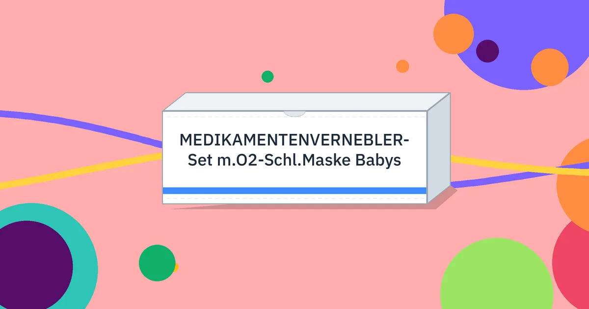 Symbolbild: Packung mit der Aufschrift MEDIKAMENTENVERNEBLER-Set m.O2-Schl.Maske Babys (PZN 19119548) – Verfügbarkeit und Bezug in Apotheken in Frankfurt am Main
