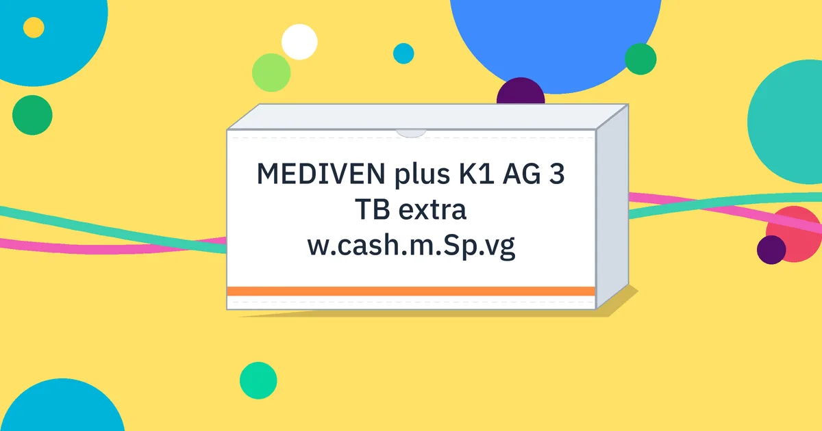 Symbolbild: Packung mit der Aufschrift MEDIVEN plus K1 AG 3 TB extra w.cash.m.Sp.vg (PZN 15066447) – Verfügbarkeit und Bezug in Apotheken in Frankfurt am Main