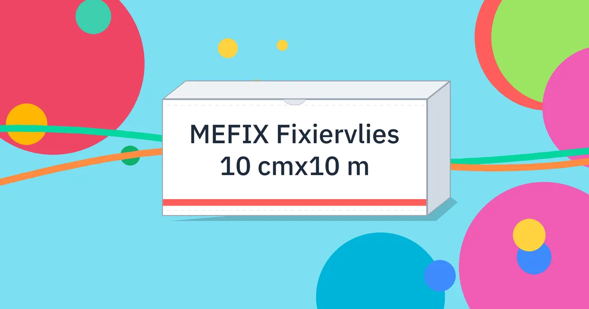 Symbolbild: Packung mit der Aufschrift MEFIX Fixiervlies 10 cmx10 m (PZN 18318441) – Verfügbarkeit und Bezug in Apotheken in Frankfurt am Main