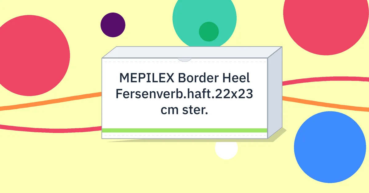 Symbolbild: Packung mit der Aufschrift MEPILEX Border Heel Fersenverb.haft.22x23 cm ster. (PZN 20545115) – Verfügbarkeit und Bezug in Apotheken in Frankfurt am Main