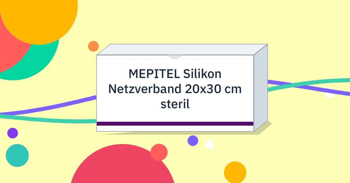 Symbolbild: Packung mit der Aufschrift MEPITEL Silikon Netzverband 20x30 cm steril (PZN 17502438) – Verfügbarkeit und Bezug in Apotheken in Frankfurt am Main