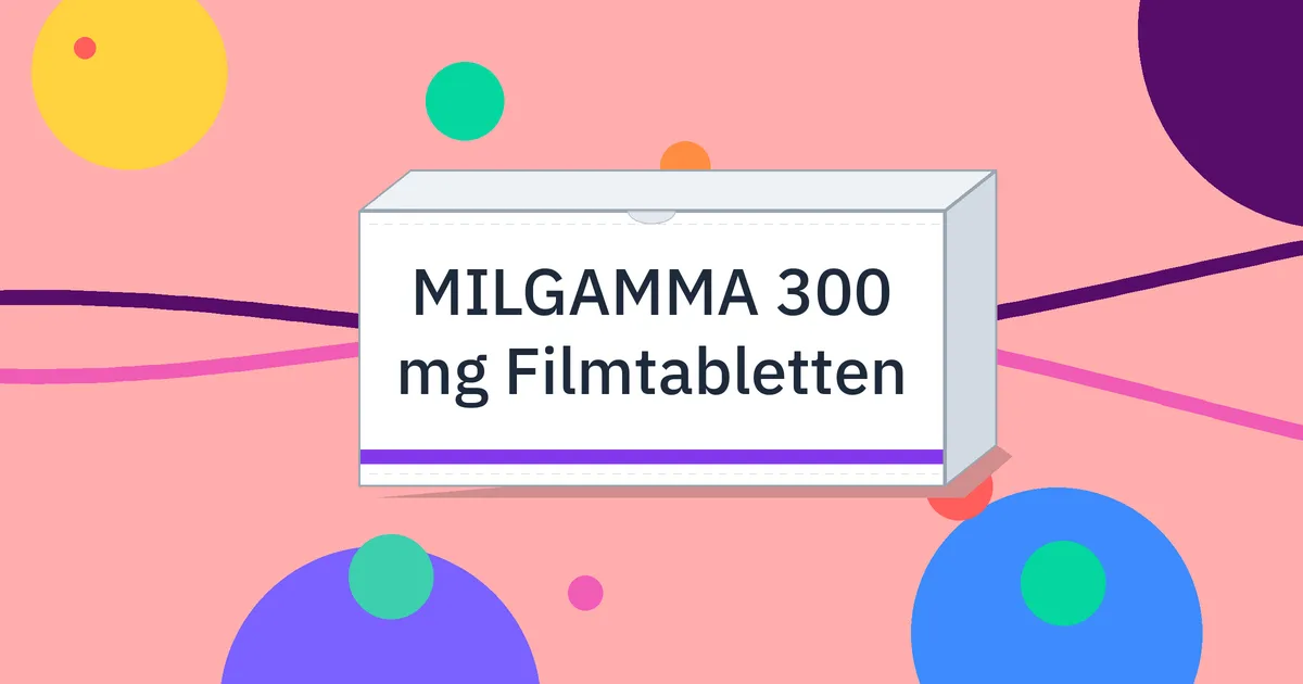 Symbolbild: Packung mit der Aufschrift MILGAMMA 300 mg Filmtabletten (PZN 02913905) – Verfügbarkeit und Bezug in Apotheken in Frankfurt am Main