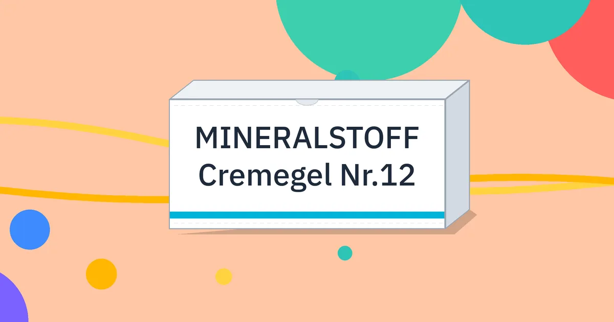 Symbolbild: Packung mit der Aufschrift MINERALSTOFF Cremegel Nr.12 (PZN 02733942) – Verfügbarkeit und Bezug in Apotheken in Frankfurt am Main