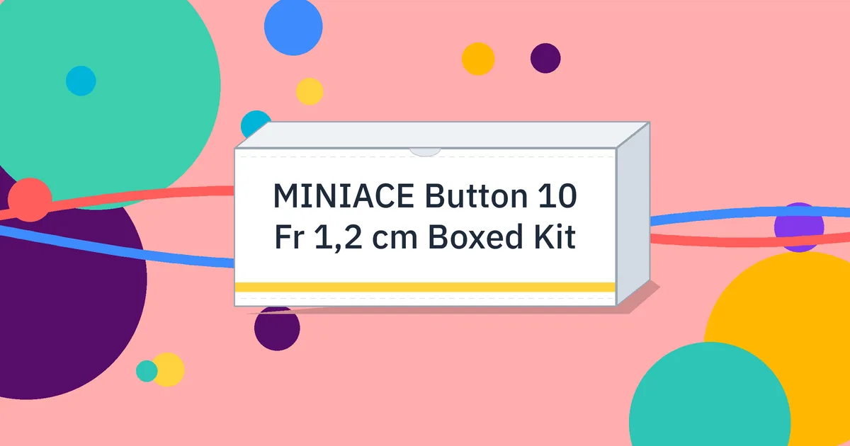 Symbolbild: Packung mit der Aufschrift MINIACE Button 10 Fr 1,2 cm Boxed Kit (PZN 16952903) – Verfügbarkeit und Bezug in Apotheken in Frankfurt am Main
