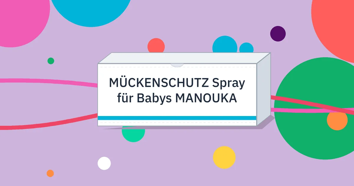 Symbolbild: Packung mit der Aufschrift MÜCKENSCHUTZ Spray für Babys MANOUKA (PZN 20025108) – Verfügbarkeit und Bezug in Apotheken in Frankfurt am Main