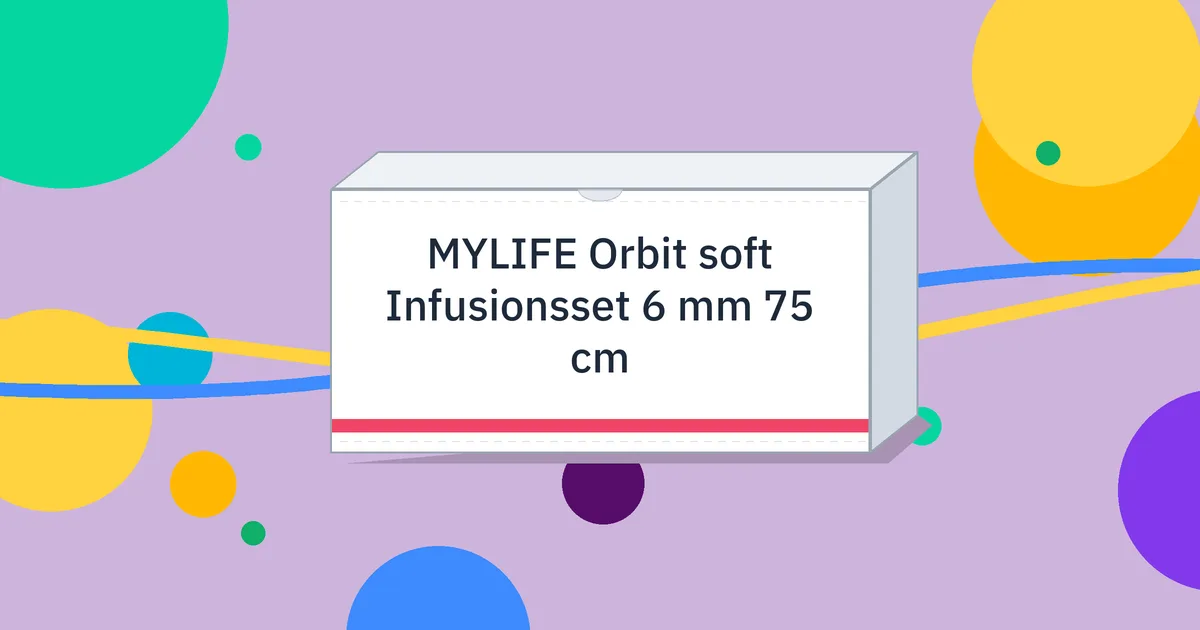 Symbolbild: Packung mit der Aufschrift MYLIFE Orbit soft Infusionsset 6 mm 75 cm (PZN 14324798) – Verfügbarkeit und Bezug in Apotheken in Frankfurt am Main