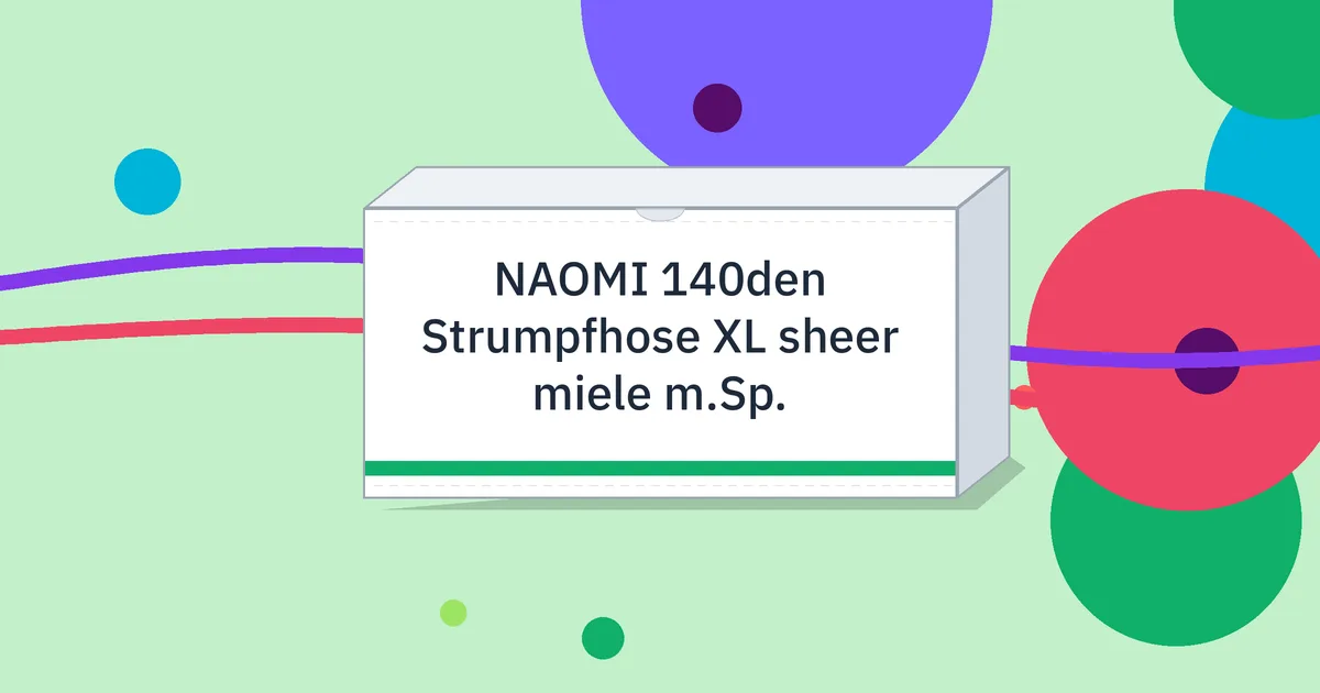 Symbolbild: Packung mit der Aufschrift NAOMI 140den Strumpfhose XL sheer miele m.Sp. (PZN 16178303) – Verfügbarkeit und Bezug in Apotheken in Frankfurt am Main