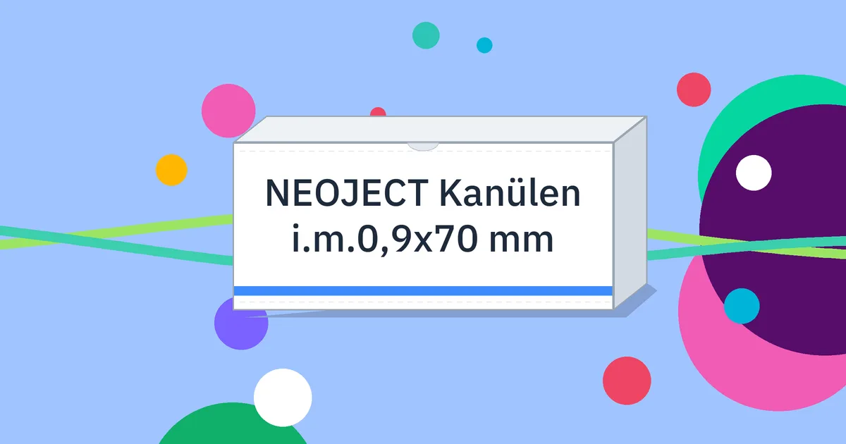 Symbolbild: Packung mit der Aufschrift NEOJECT Kanülen i.m.0,9x70 mm (PZN 03043292) – Verfügbarkeit und Bezug in Apotheken in Frankfurt am Main