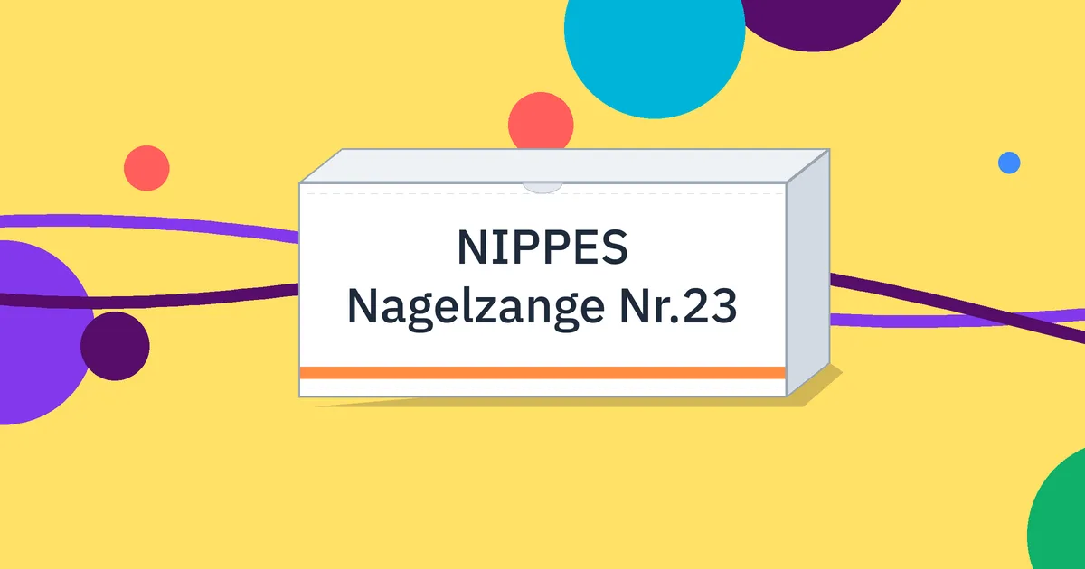 Symbolbild: Packung mit der Aufschrift NIPPES Nagelzange Nr.23 (PZN 07615271) – Verfügbarkeit und Bezug in Apotheken in Frankfurt am Main