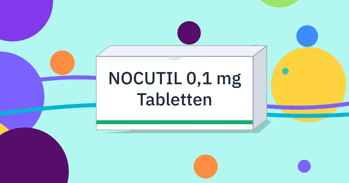Symbolbild: Packung mit der Aufschrift NOCUTIL 0,1 mg Tabletten (PZN 01008191) – Verfügbarkeit und Bezug in Apotheken in Frankfurt am Main