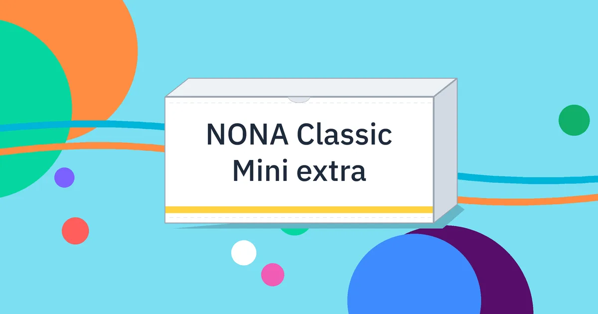 Symbolbild: Packung mit der Aufschrift NONA Classic Mini extra (PZN 12538012) – Verfügbarkeit und Bezug in Apotheken in Frankfurt am Main