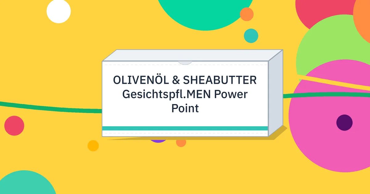 Symbolbild: Packung mit der Aufschrift OLIVENÖL & SHEABUTTER Gesichtspfl.MEN Power Point (PZN 09606721) – Verfügbarkeit und Bezug in Apotheken in Frankfurt am Main