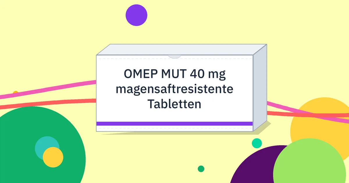 Symbolbild: Packung mit der Aufschrift OMEP MUT 40 mg magensaftresistente Tabletten (PZN 06766341) – Verfügbarkeit und Bezug in Apotheken in Frankfurt am Main