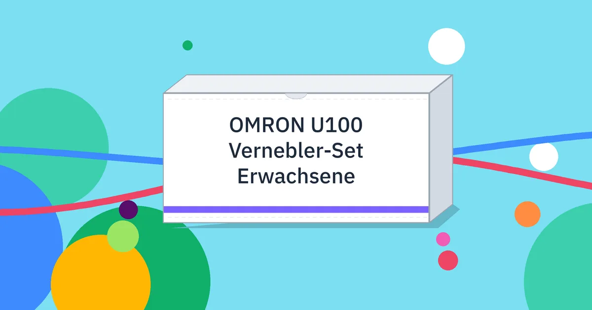 Symbolbild: Packung mit der Aufschrift OMRON U100 Vernebler-Set Erwachsene (PZN 15822050) – Verfügbarkeit und Bezug in Apotheken in Frankfurt am Main
