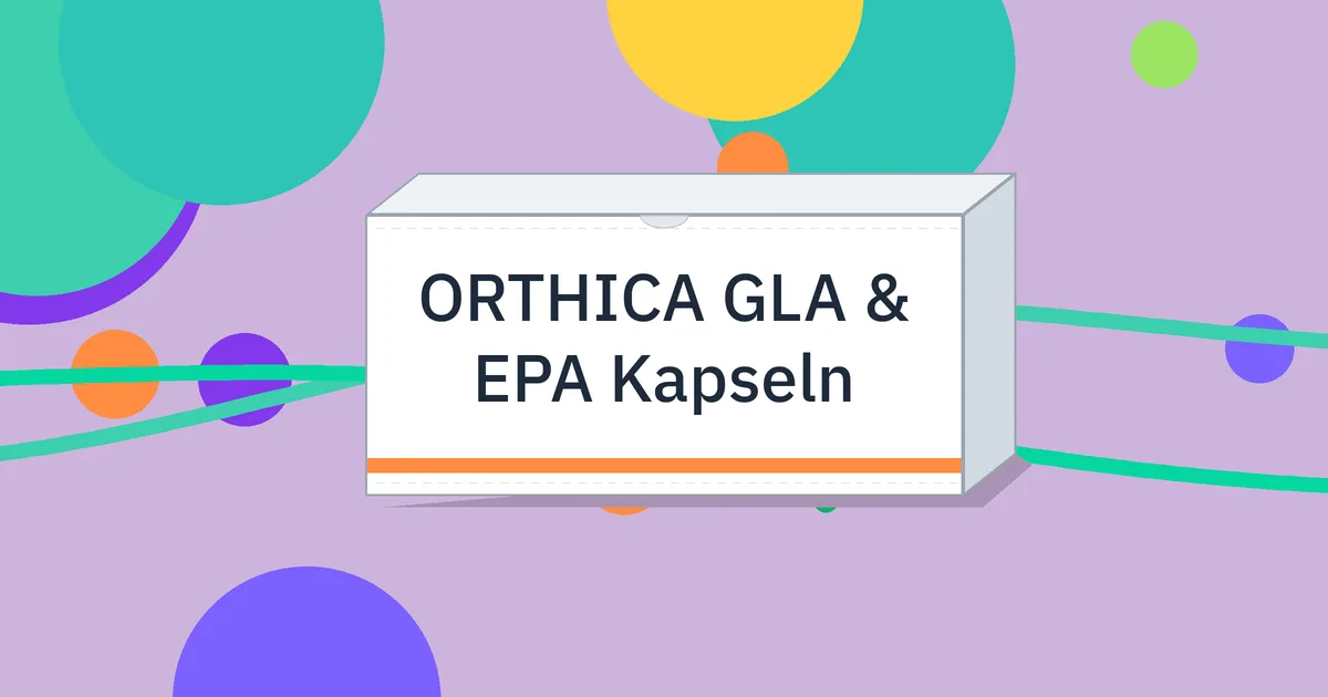 Symbolbild: Packung mit der Aufschrift ORTHICA GLA & EPA Kapseln (PZN 13859698) – Verfügbarkeit und Bezug in Apotheken in Frankfurt am Main