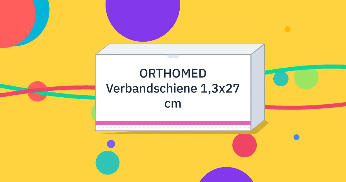 Symbolbild: Packung mit der Aufschrift ORTHOMED Verbandschiene 1,3x27 cm (PZN 03893783) – Verfügbarkeit und Bezug in Apotheken in Frankfurt am Main