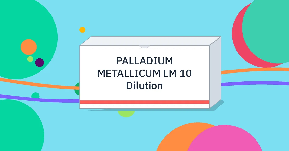 Symbolbild: Packung mit der Aufschrift PALLADIUM METALLICUM LM 10 Dilution (PZN 12975379) – Verfügbarkeit und Bezug in Apotheken in Frankfurt am Main